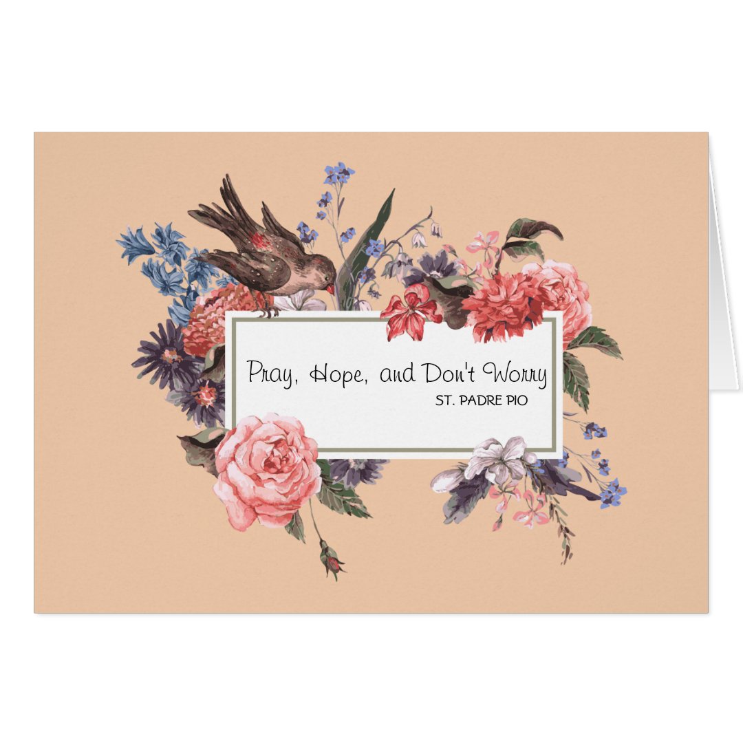 St. Padre Pio Pray Hope and Don't Worry Catholic | Zazzle