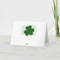 St. Patrick Irish Poem The Deer's Cry Shamrock Card | Zazzle