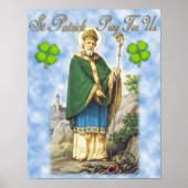 St Patrick, Patron Saint of Ireland. Poster | Zazzle