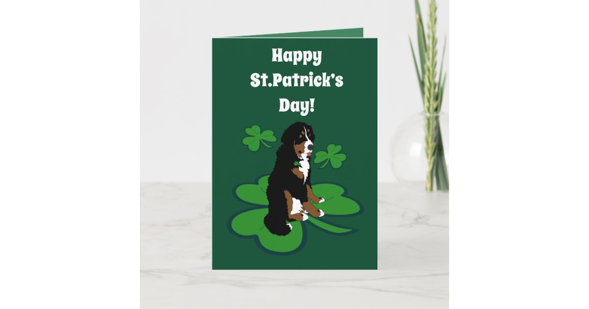 St. Patrick’s Day Dog Pattern Card | Zazzle
