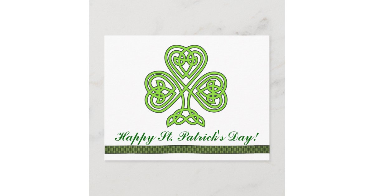 St. Patrick’s Day Shamrock Clover Postcard | Zazzle