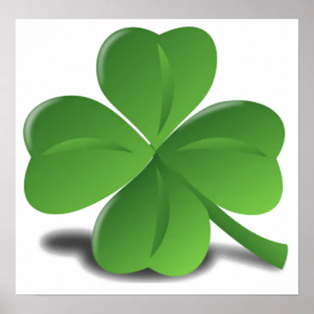 St. Patrick’s Day Shamrock Clover Poster | Zazzle