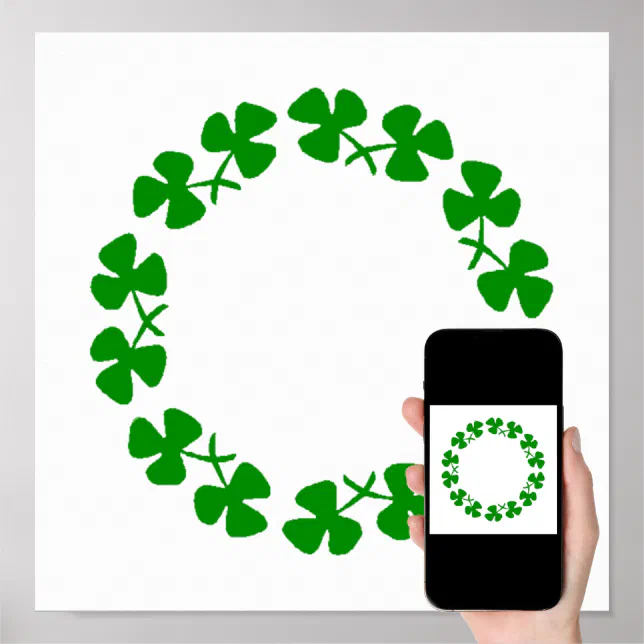St. Patrick’s Day Shamrock Ring Poster | Zazzle