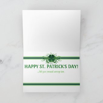 St. Patrick’s Day Shamrock Swirls Greeting Card | Zazzle