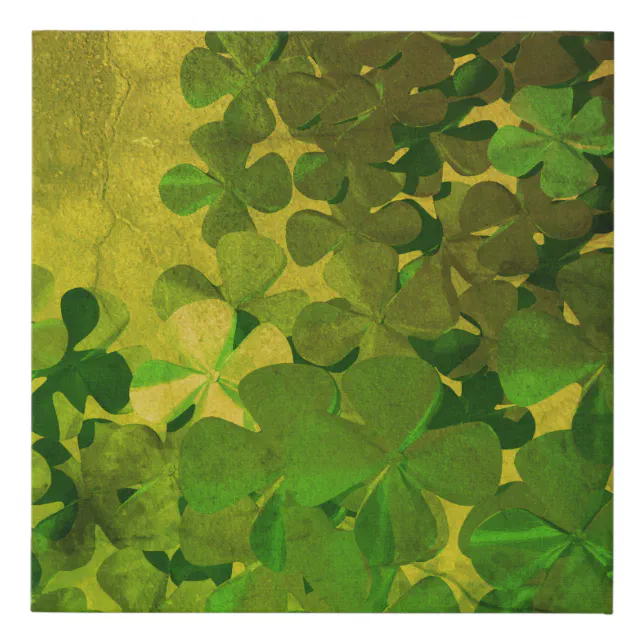 St. Patrick's Day and Good Luck ,‎Four-leaf clover Faux Canvas Print ...