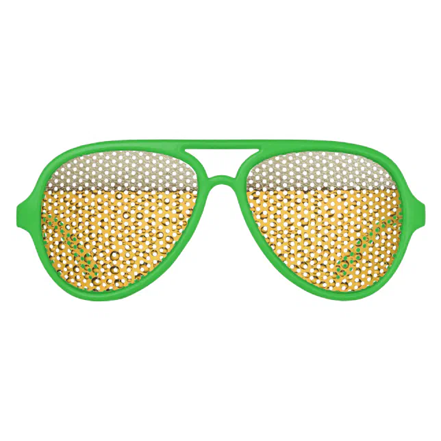 St Patricks Day Beer Goggles Aviator Sunglasses | Zazzle