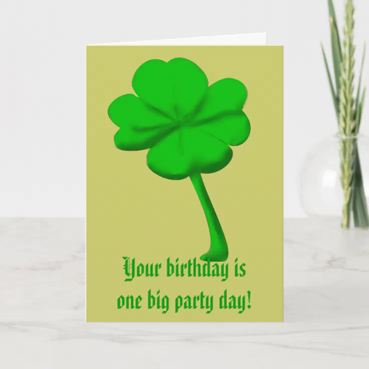 St. Patrick's Day Birthday Card | Zazzle