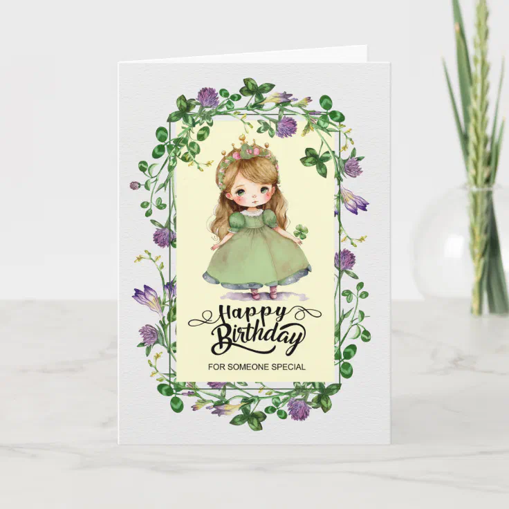 St. Patrick's Day Birthday. Little Irish Princess Card | Zazzle