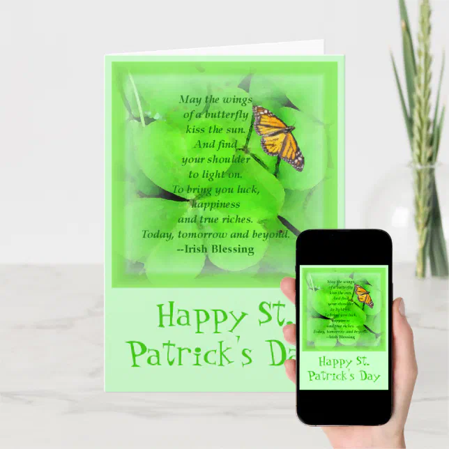 St. Patrick's Day Blessing Card | Zazzle