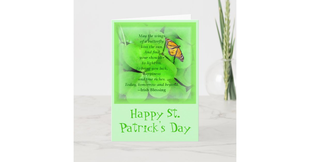 St. Patrick's Day Blessing Card | Zazzle