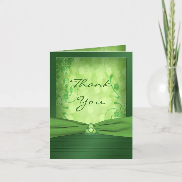 St. Patrick's Day Celtic Love Knot Thank You Card | Zazzle