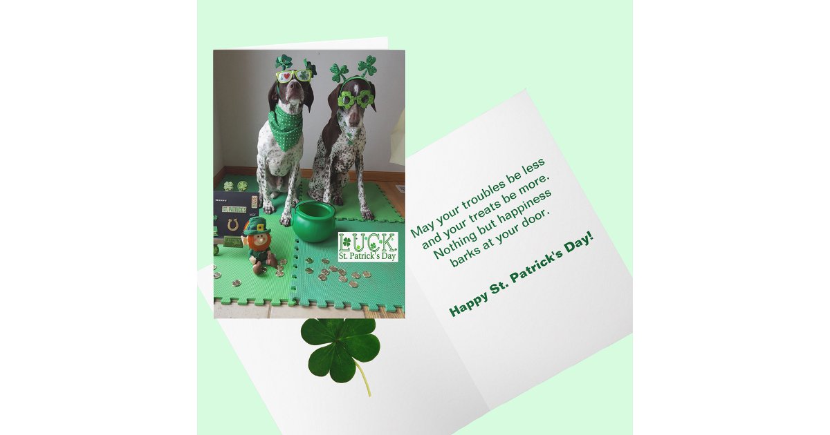 St. Patrick's Day Dogs Ready to Party Card | Zazzle