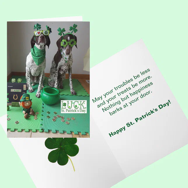 St. Patrick's Day Dogs Ready to Party Card | Zazzle