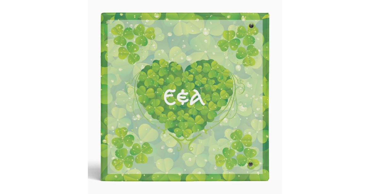 St. Patrick's Day Irish clover wedding binder | Zazzle