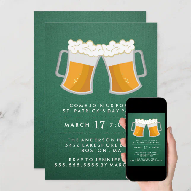 St. Patrick's Day Irish Party Invitation | Zazzle