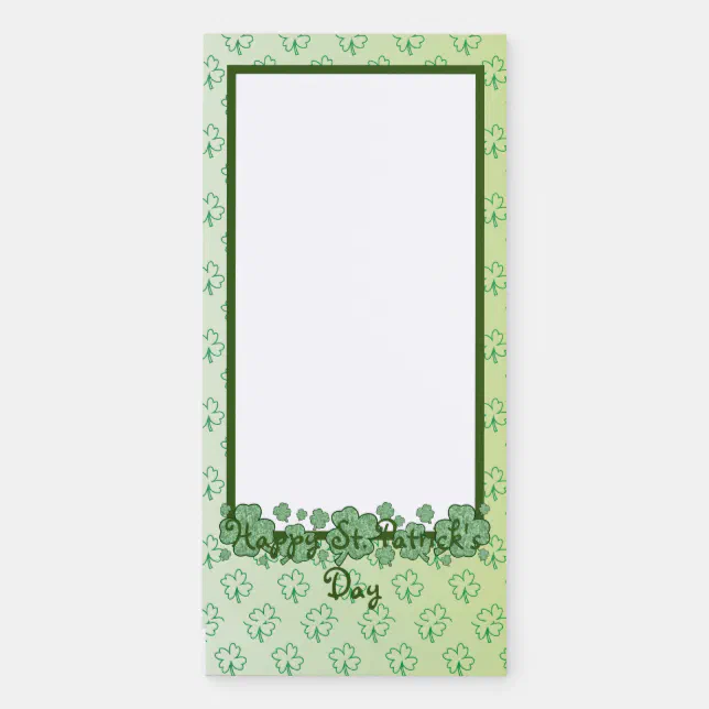 St. Patrick's Day Magnetic Notepad | Zazzle