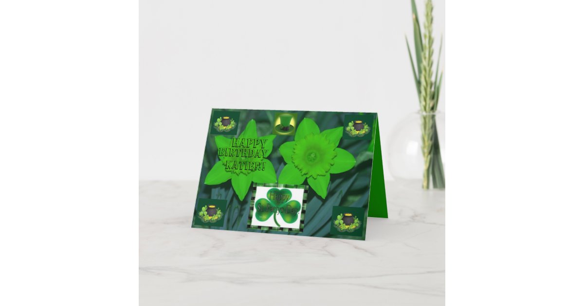 ST Patrick's Day Pot of Gold Birthday Card | Zazzle