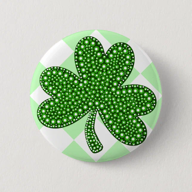 St Patricks Day Shamrock Classic Button | Zazzle
