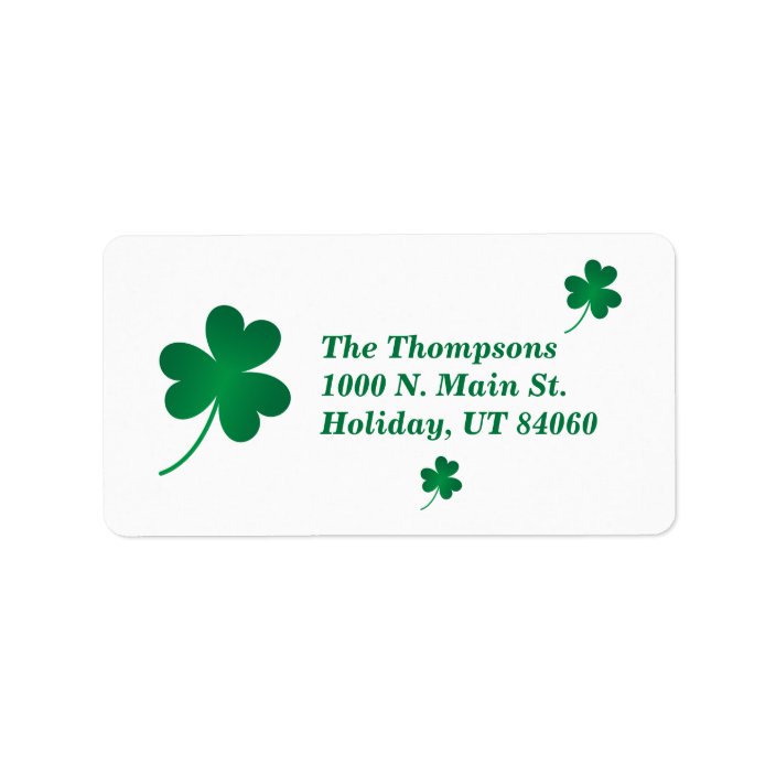 ST. PATRICK'S DAY / Shamrock Labels | Zazzle.com