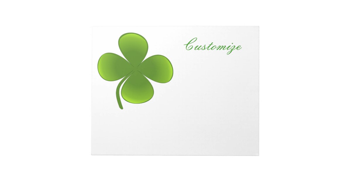 St Patrick's Day Shamrocks Thunder_Cove Notepad | Zazzle