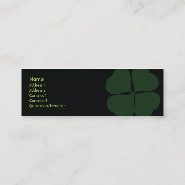 St. Patrick's Day - Skinny Mini Business Card | Zazzle