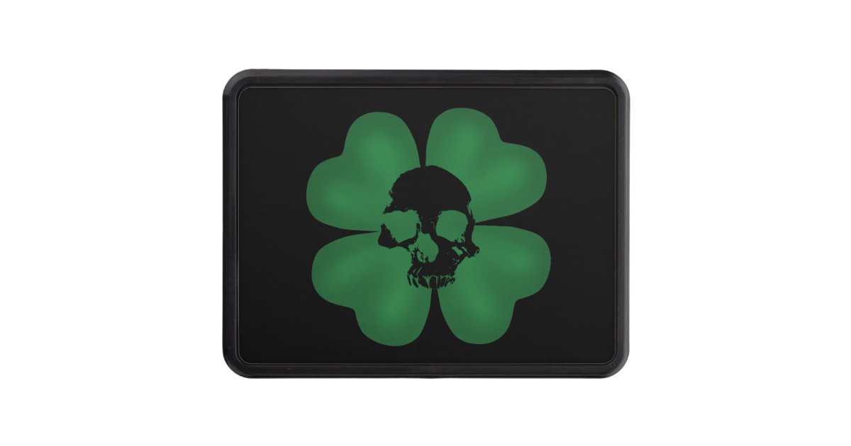 St Patricks Day spooky shamrock Tow Hitch Cover | Zazzle