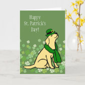 St. Patrick's Day Stylish Yellow Labrador Card | Zazzle