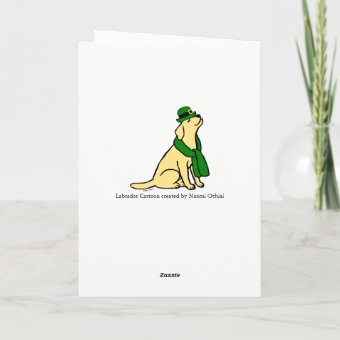 St. Patrick's Day Stylish Yellow Labrador Card | Zazzle