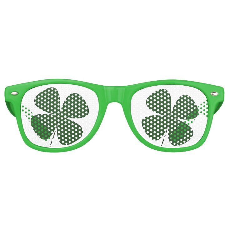 St. Patrick's Day Sunglasses - Four Leaf Clover | Zazzle