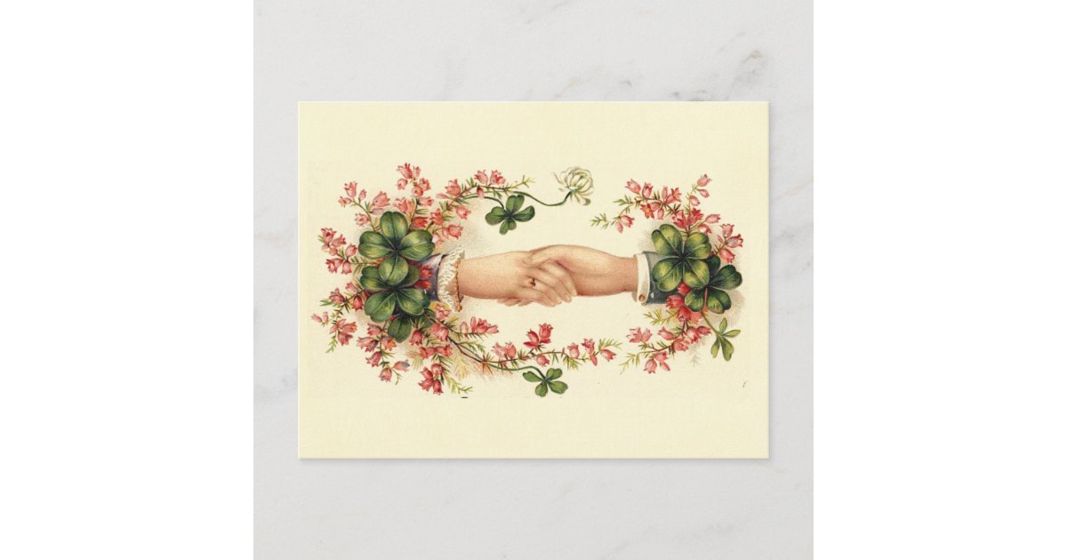 St. Patrick's Handshake Postcard | Zazzle