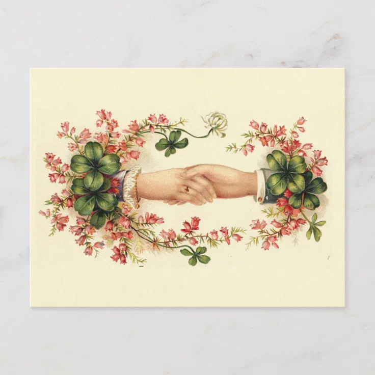 St. Patrick's Handshake Postcard | Zazzle