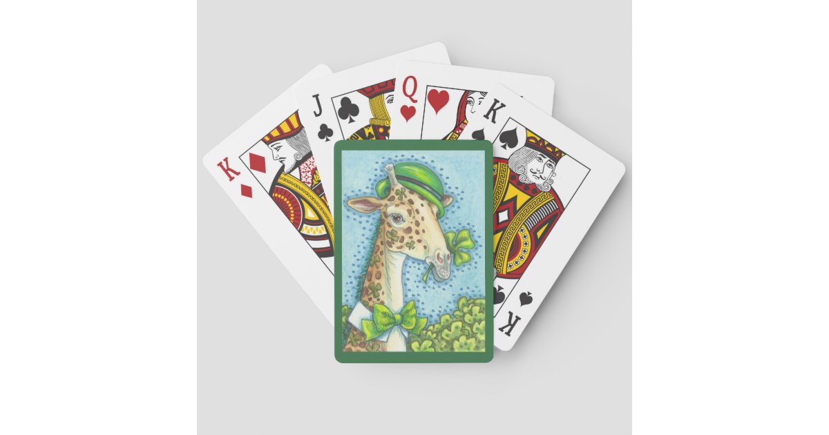 St. Patrick's IRISH GIRAFFE BICYCLE PLAYING CARDS | Zazzle