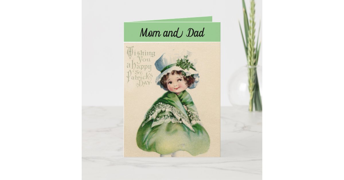 St. Patrick's Mom And Dad Card | Zazzle