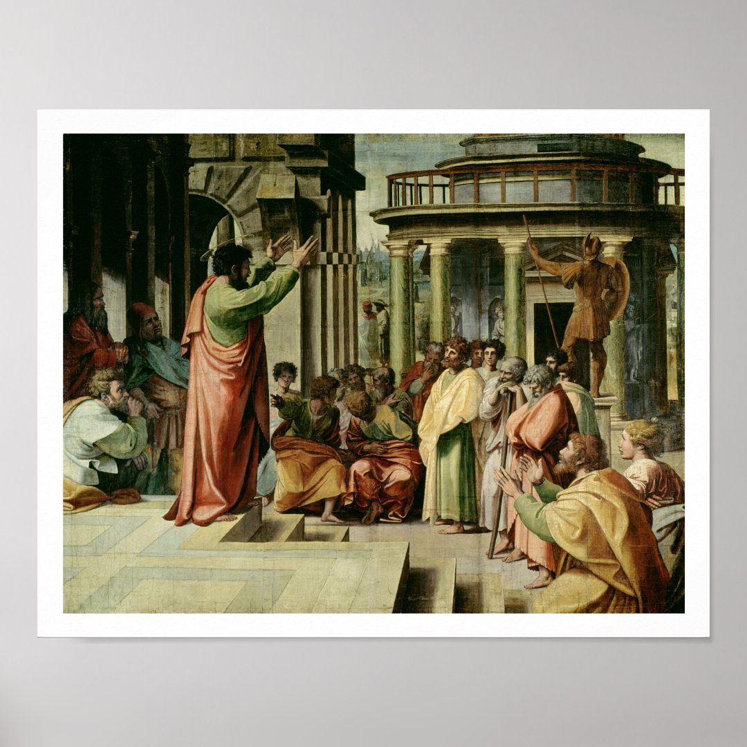 St. Paul Preaching at Athens (cartoon for the Sist Poster | Zazzle