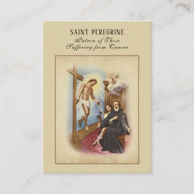 St. Peregrine Patron Saint of Cancer Holy Card | Zazzle