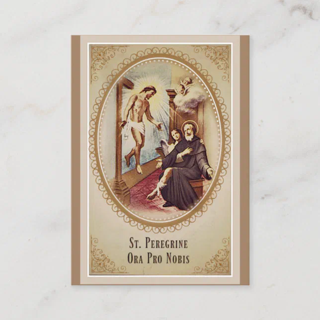 St. Peregrine Patron Saint of Cancer Jesus Prayer Business Card | Zazzle