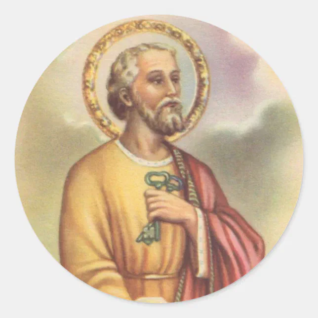 St. Peter the Apostle First Pope Classic Round Sticker | Zazzle