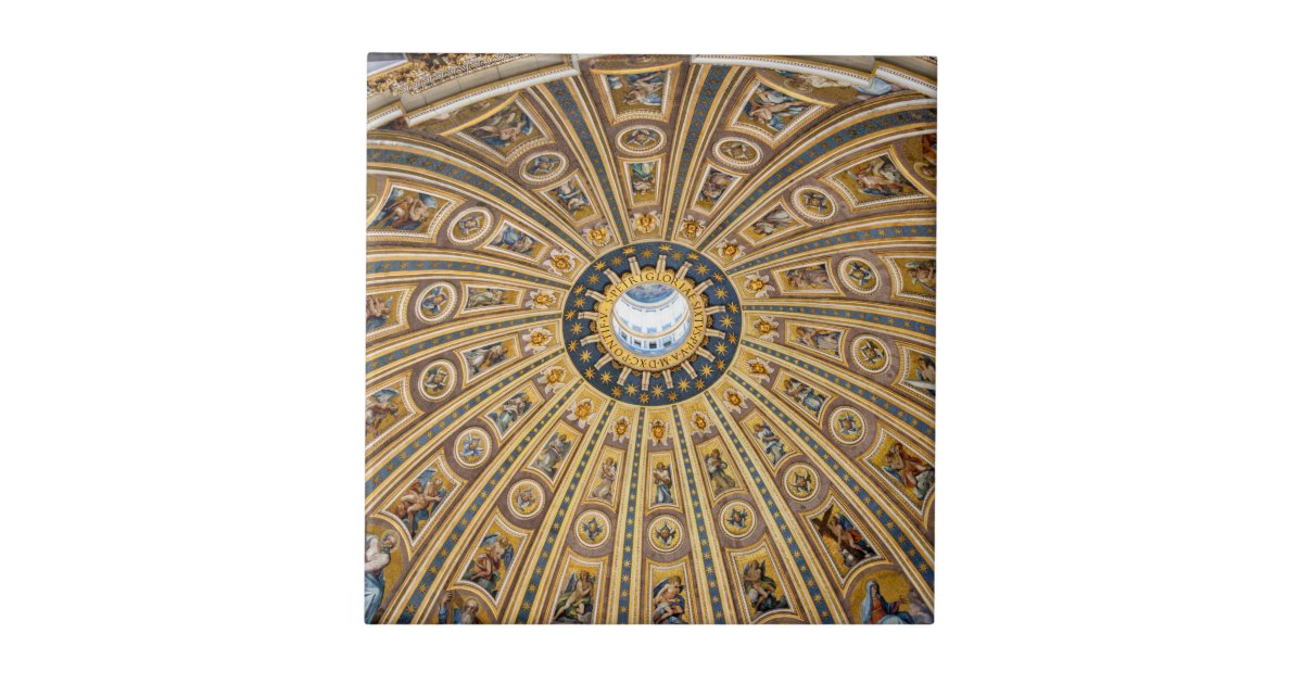 St. Peter's Basilica Dome - Vatican, Rome, Italy Ceramic Tile | Zazzle