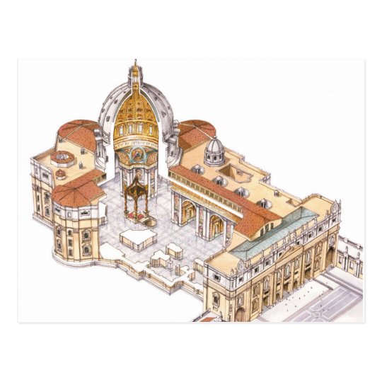 St. Peter's Basilica. Vatican City Rome. Italy Postcard | Zazzle.com