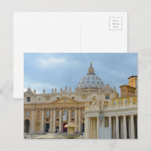 St. Peters Basilica Vatican in Rome Italy Postcard | Zazzle