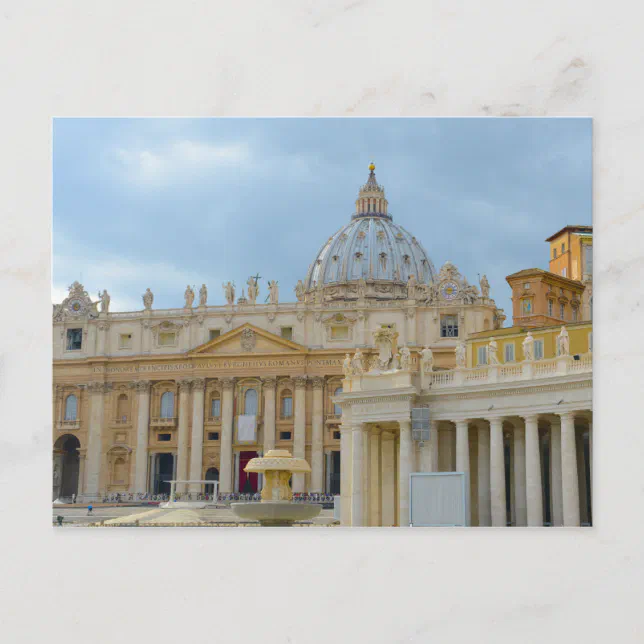 St. Peters Basilica Vatican in Rome Italy Postcard | Zazzle
