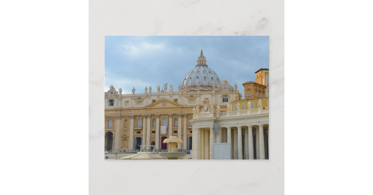 St. Peters Basilica Vatican in Rome Italy Postcard | Zazzle
