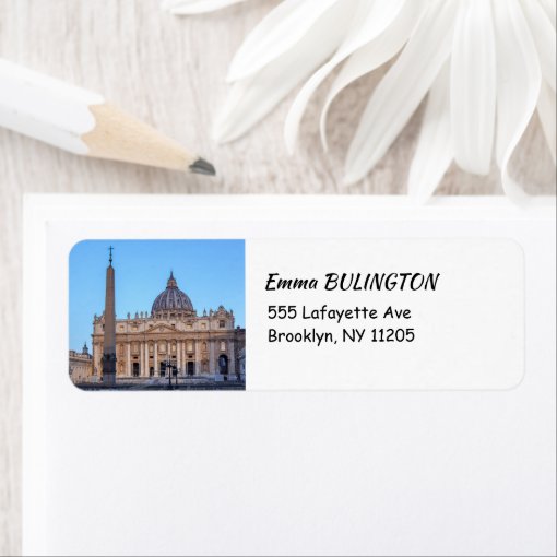 St. Peter's Square in Vatican City - Rome, Italy Label | Zazzle