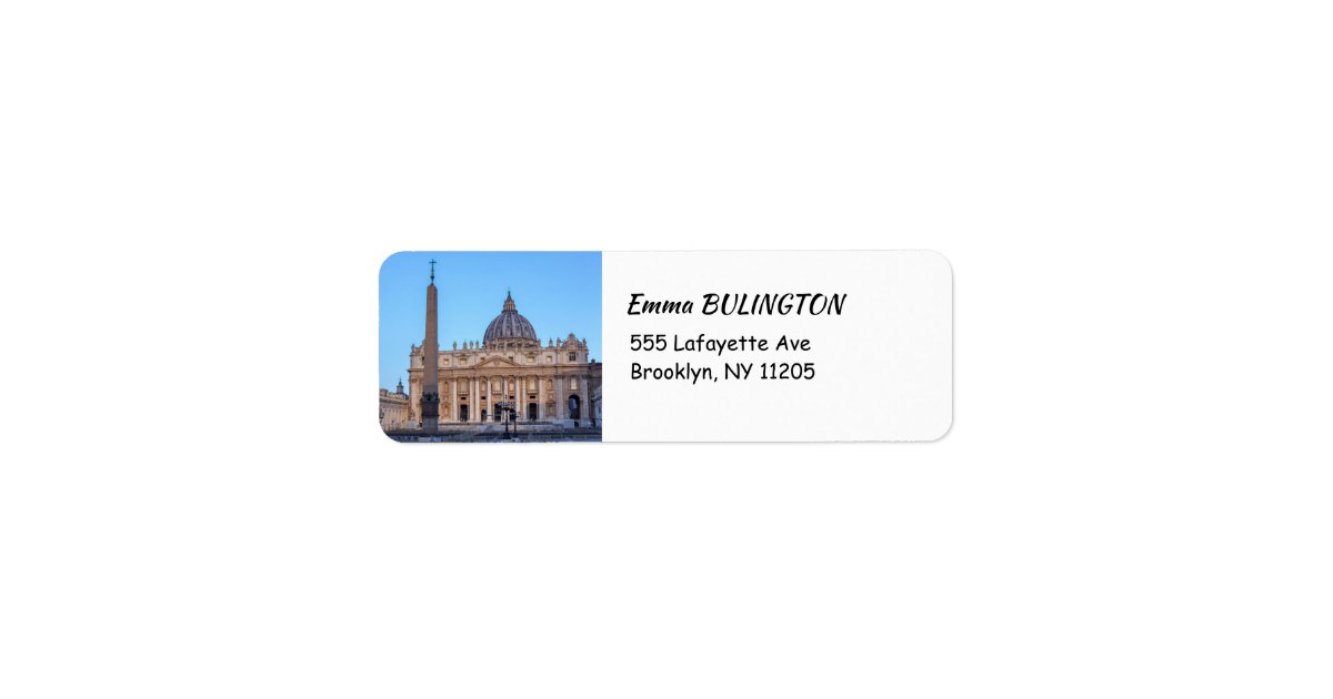 St. Peter's Square in Vatican City - Rome, Italy Label | Zazzle
