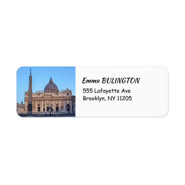 St. Peter's Square in Vatican City - Rome, Italy Label | Zazzle