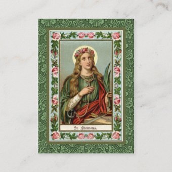 St. Philomena Catholic Religious Saint Prayer Place Card | Zazzle