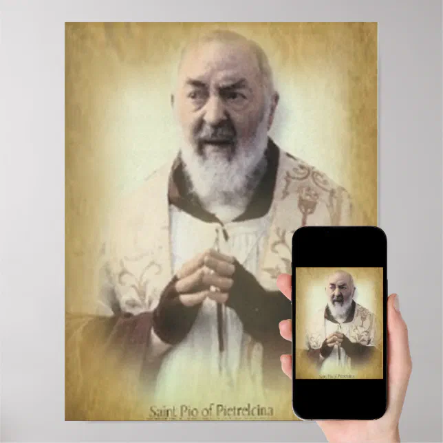 ST PIO OF PIETRELCINA POSTER | Zazzle