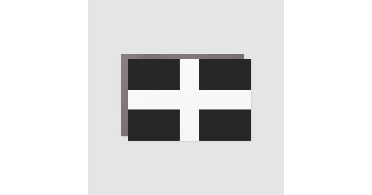 St. Piran’s flag / flag of Cornwall Car Magnet | Zazzle