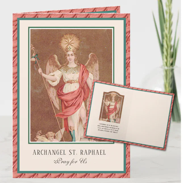 St. Raphael the Archangel Religious Scripture Card | Zazzle