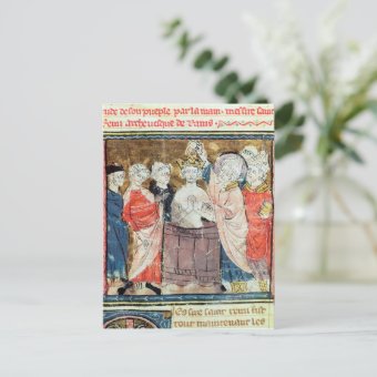 St. Remigius, Bishop of Rheims baptising Postcard | Zazzle